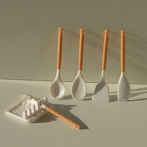 1:6 Scale Cooking Utensil Set Miniature Spatula Soup Ladle Scraper ...