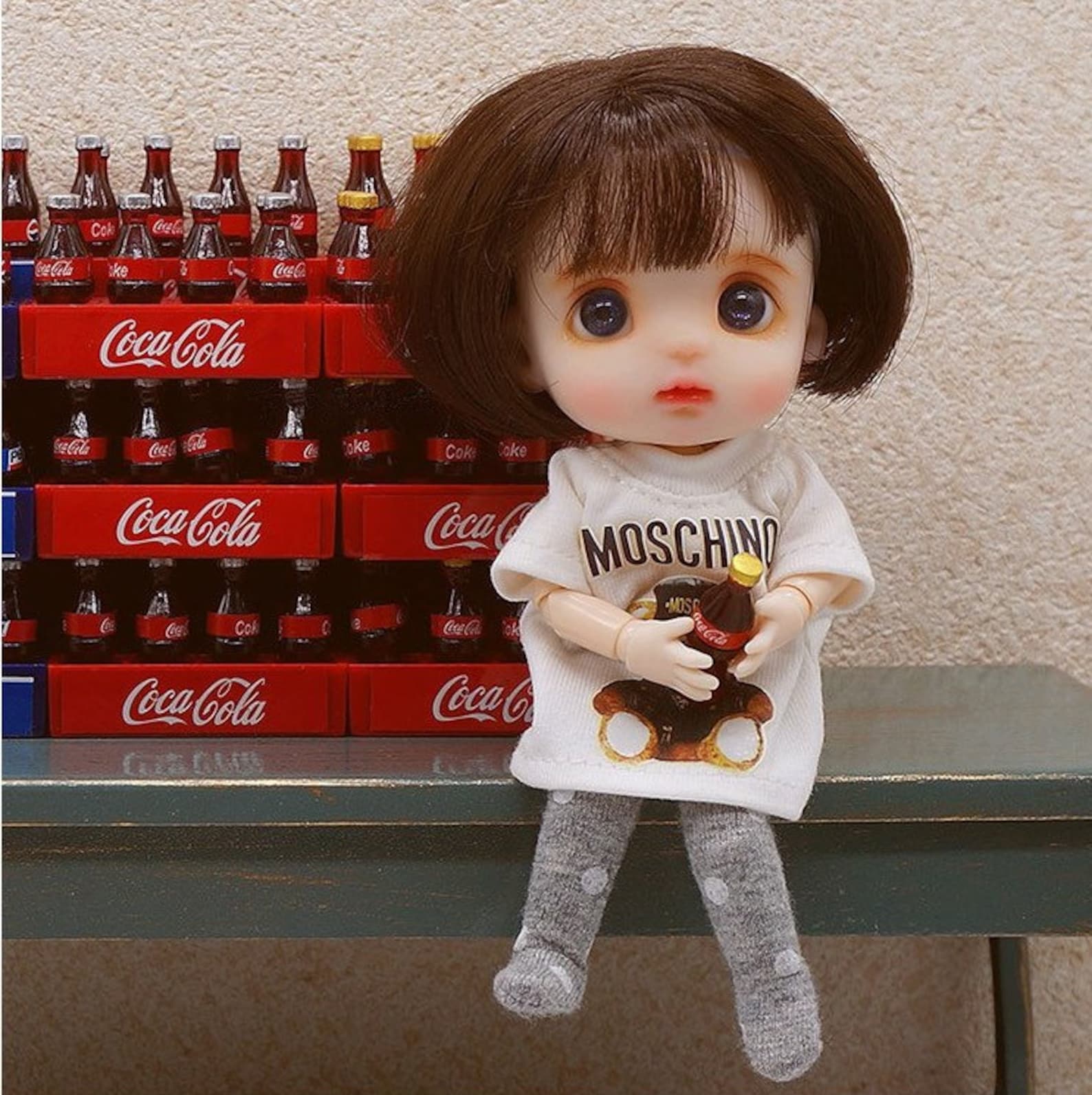 Miniature Coke Bottles Doll House Accessories 1:12 Dollhouse Miniature ...