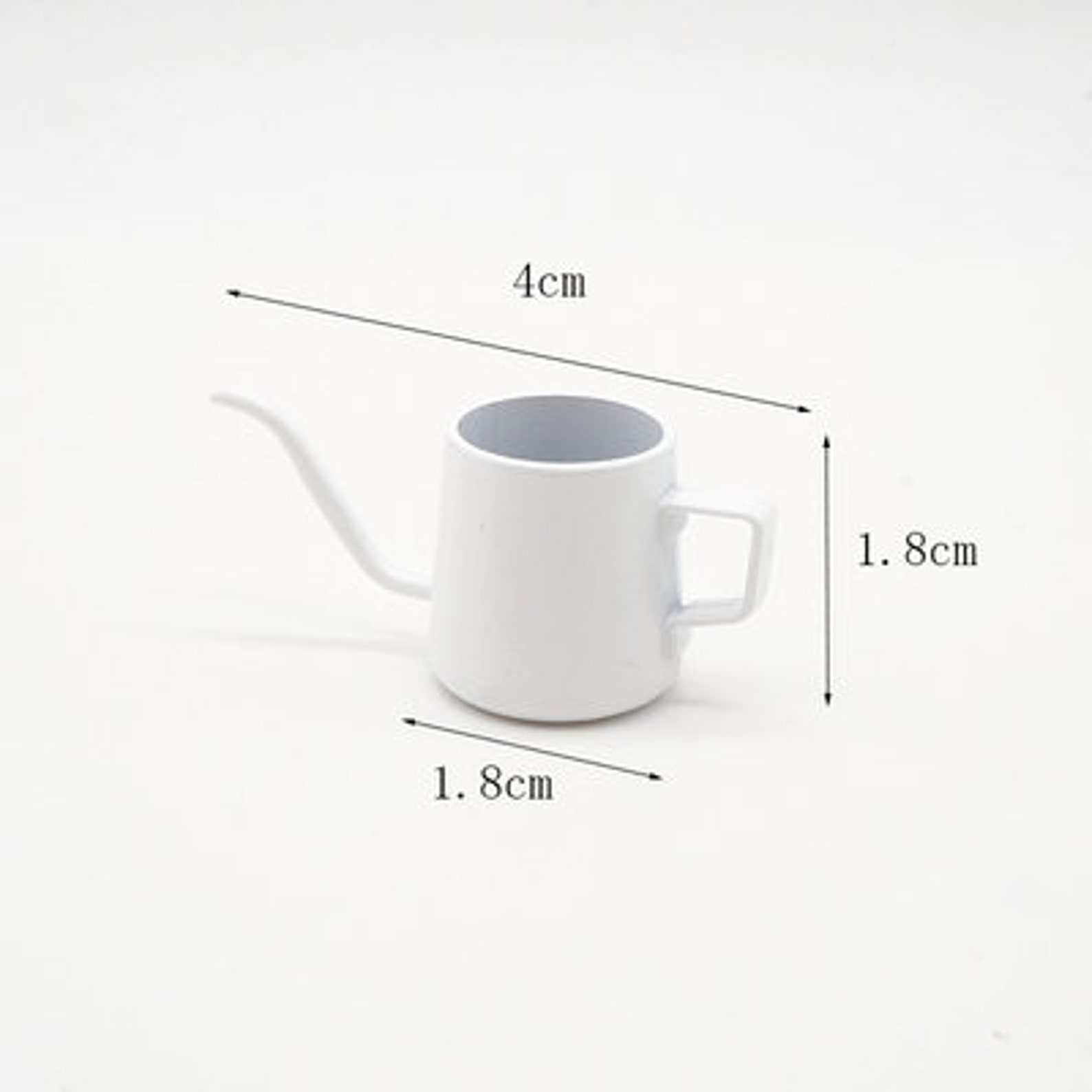 Dollhouse Miniature Metal Hand Punching Pot 1:12 Scale Fine Mouth Long ...