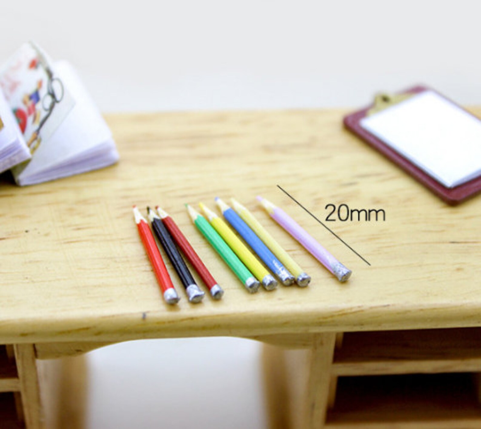 1:12th Scale Dollhouse Colored Pencil Set Miniature Office Decor ...