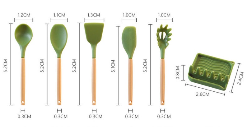 1:6 Scale Cooking Utensil Set Miniature Spatula Soup Ladle Scraper ...