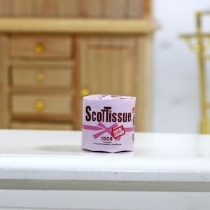 Miniature Bathroom Tissue 1:12 Scale Dollhouse Bathroom Roll Miniature ...