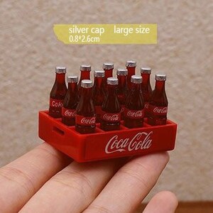 Miniature Coke Bottles Doll House Accessories 1:12 Dollhouse Miniature ...