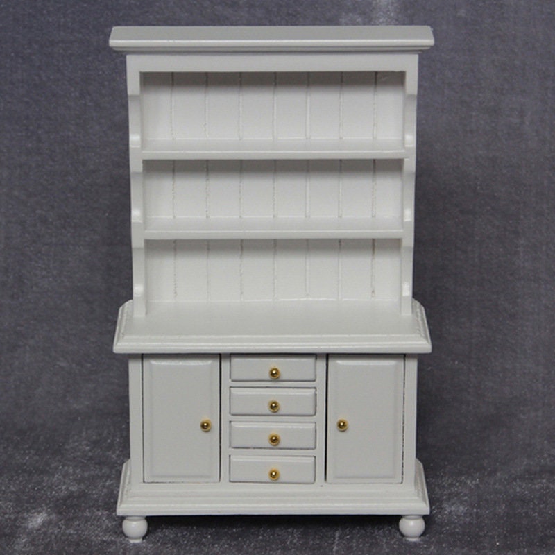 Dollhouse hutch miniature wood cabinet dolls house kitchen | Etsy