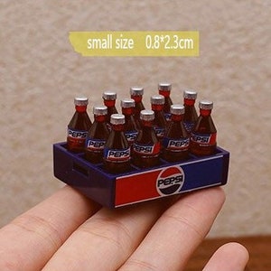 Doll House Miniature Coke Container a Dozen Coke Bottles Mini Model ...