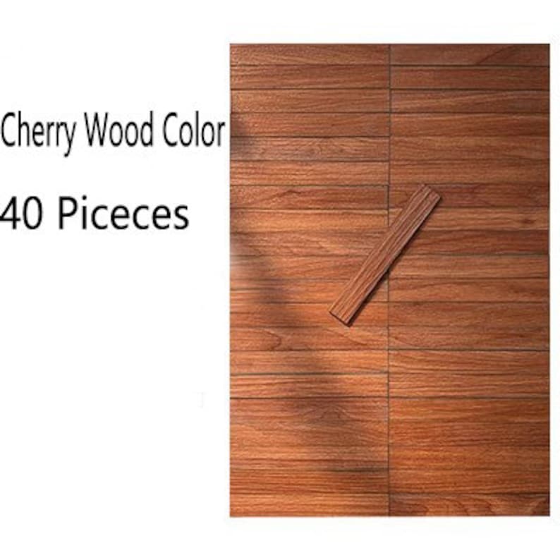 40 Piceces Dollhouse Flooring Miniature Simulation Wood Flooring 1/12 1 ...