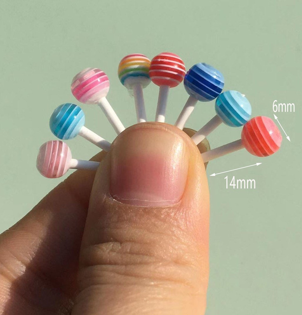 Miniature Glass Bottle Full of Colorful Lollipops 1/12 1/6 - Etsy