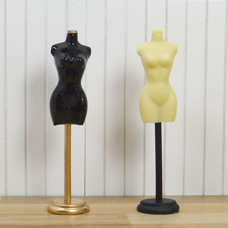 Miniature Dress Form Stand for Doll 1/12th Scale Mini Doll Mannequin ...