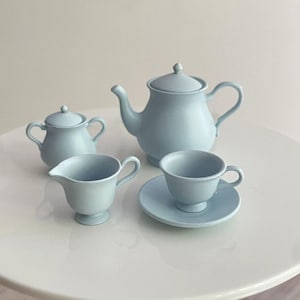 1:6 Miniature Tea Set Doll Tea Party Accessory Miniature Teapot Cup and ...
