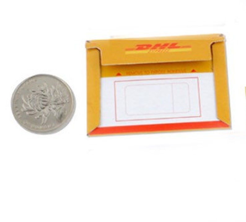 Dollhouse Miniature Cardboard Courier DHL Express Documents - Etsy