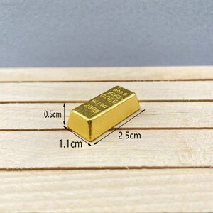 Miniature Gold Bar 1:6th Scale Dollhouse 1 Piece Gold Bricks Dolls ...