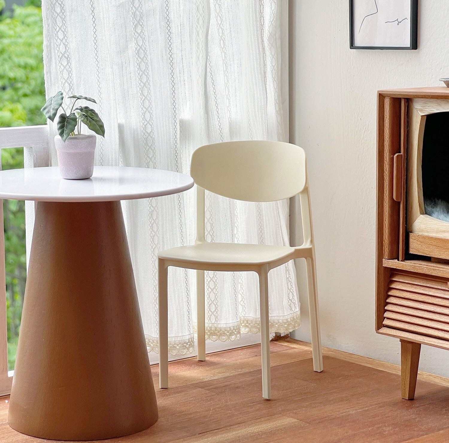 1/6 Scale Chair Dollhouse Modern Furniture Miniature Dining Chair - Etsy