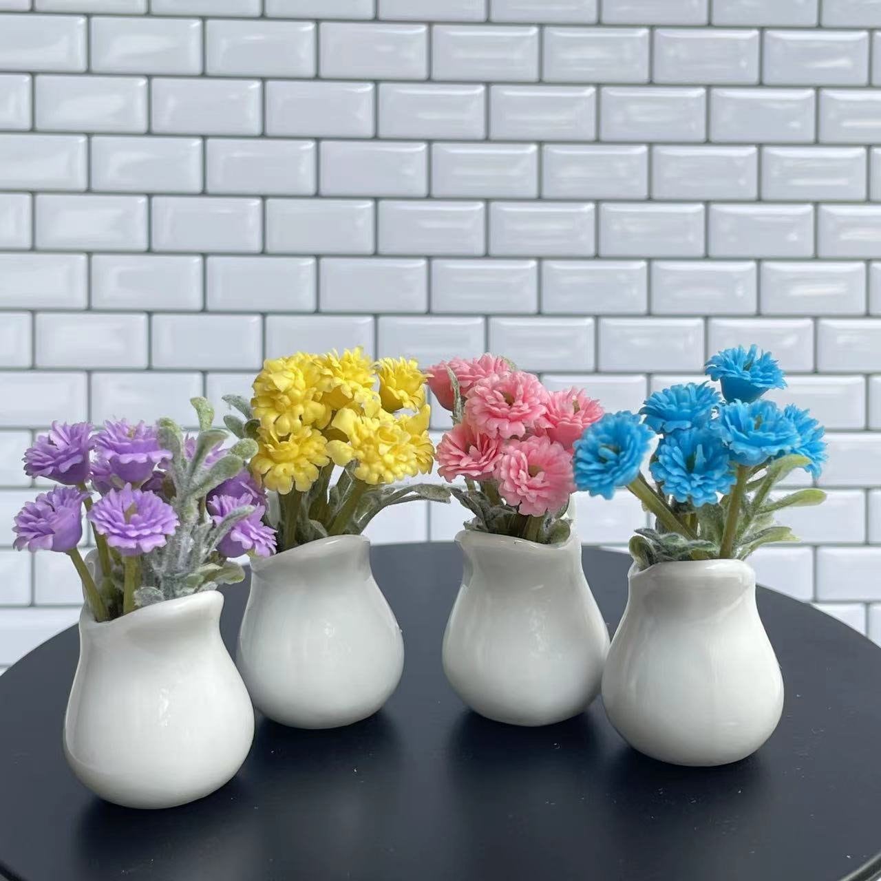 Dollhouse Miniature Flowers in Vase Dollhouse Living Room Decoration 1 ...