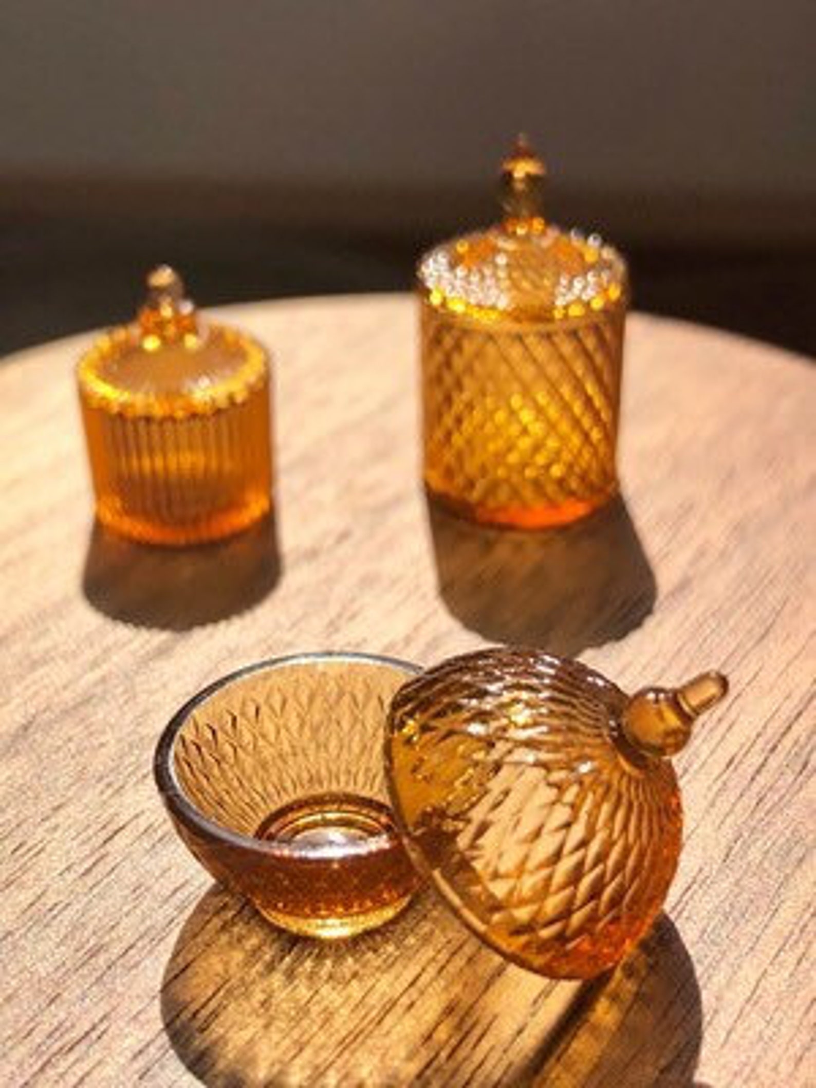 1/12 Scale Dollhouse Accessories Miniature Candy Jar Set of 3 Pieces ...