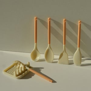 1:6 Scale Cooking Utensil Set Miniature Spatula Soup Ladle Scraper ...