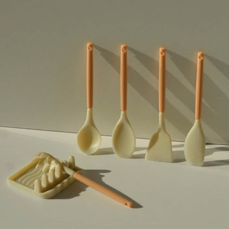 1:6 Scale Cooking Utensil Set Miniature Spatula Soup Ladle Scraper ...
