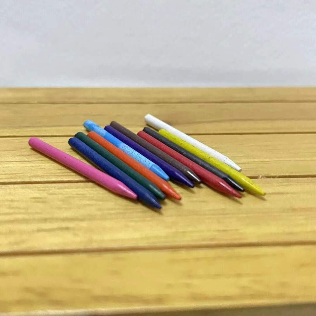 Miniature Colored Crayon Pencil Set 1/12th Scale Dolls House | Etsy
