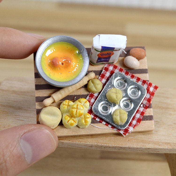 Dollhouse Bakery Cooking Set Miniature Kitchen Household Model | Etsy
