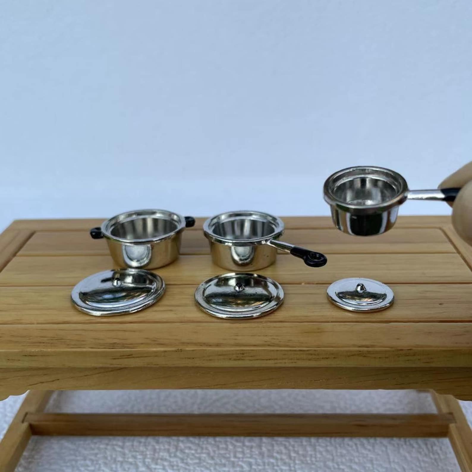 Dollhouse Miniature Metal Pots Miniature Pans Set of 3 - Etsy