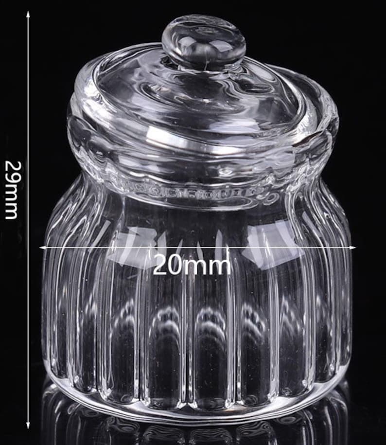 Miniature Clear Glass Apothecary Jars Dollhouse Miniature 1:6 Glass ...