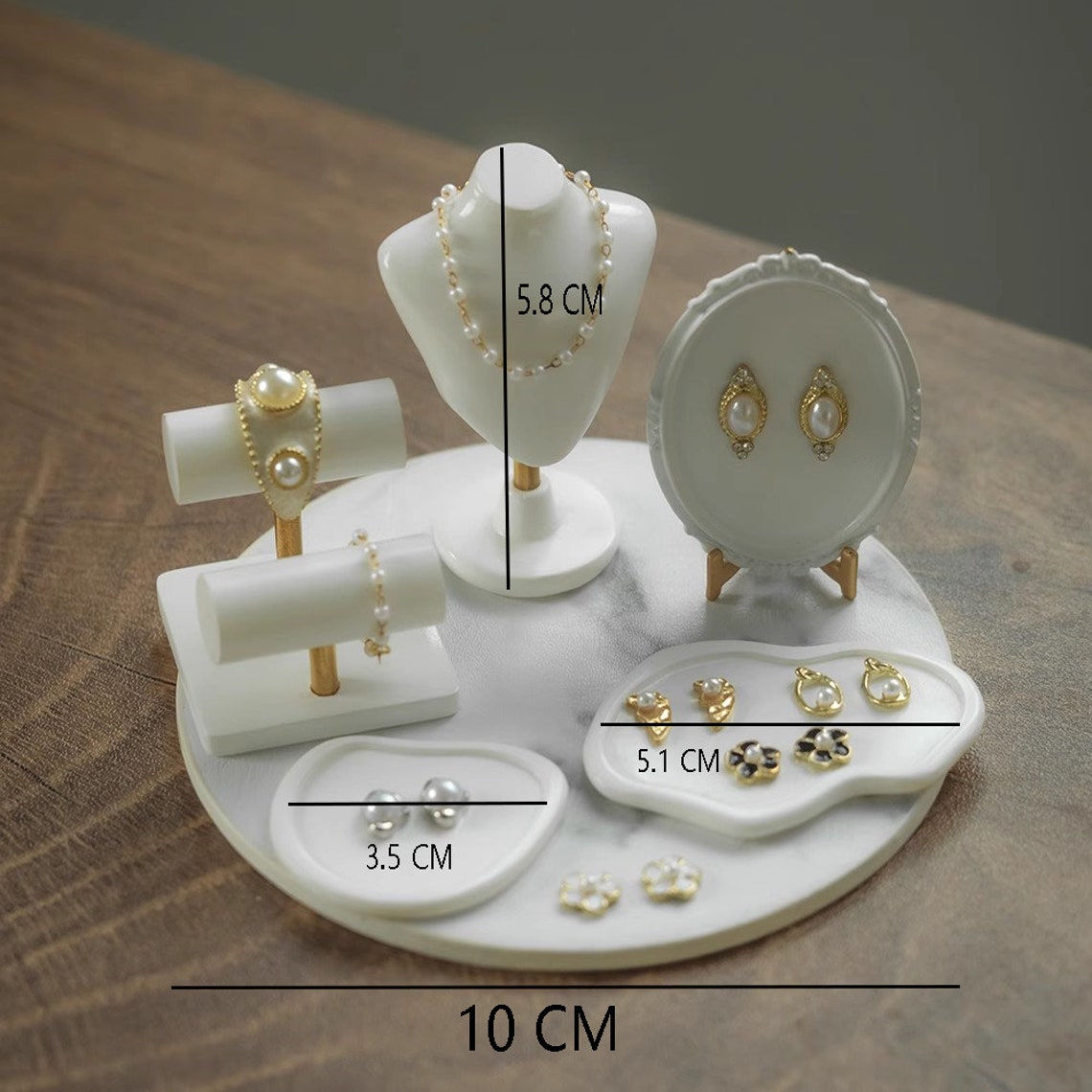 1:6 Miniature Jewelry and Jewelry Display Set Doll Earring BJD Necklace ...