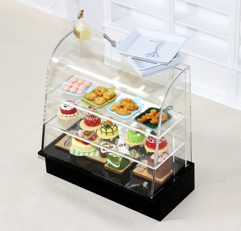 Dollhouse Modern Furniture Miniature Acrylic Bakery Showcase - Etsy