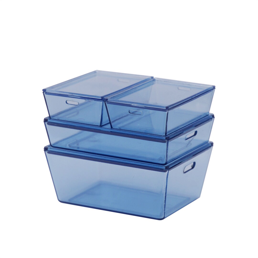 1/6 Scale Miniature Storage Box Mini Plastic Containers With Lids for ...