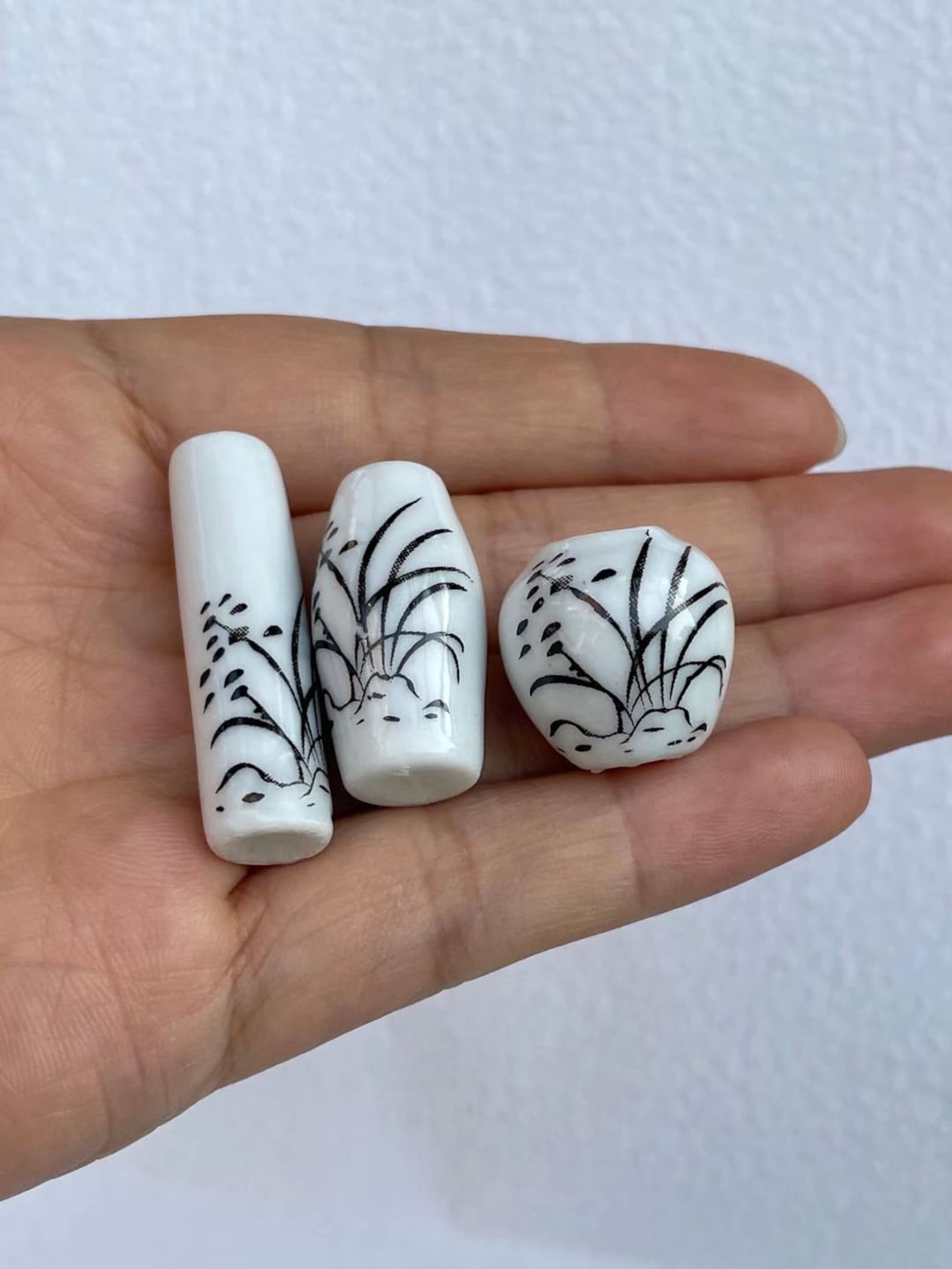 Miniature Porcelain Vases Set of 3 Dollhouse Ceramic Vases | Etsy