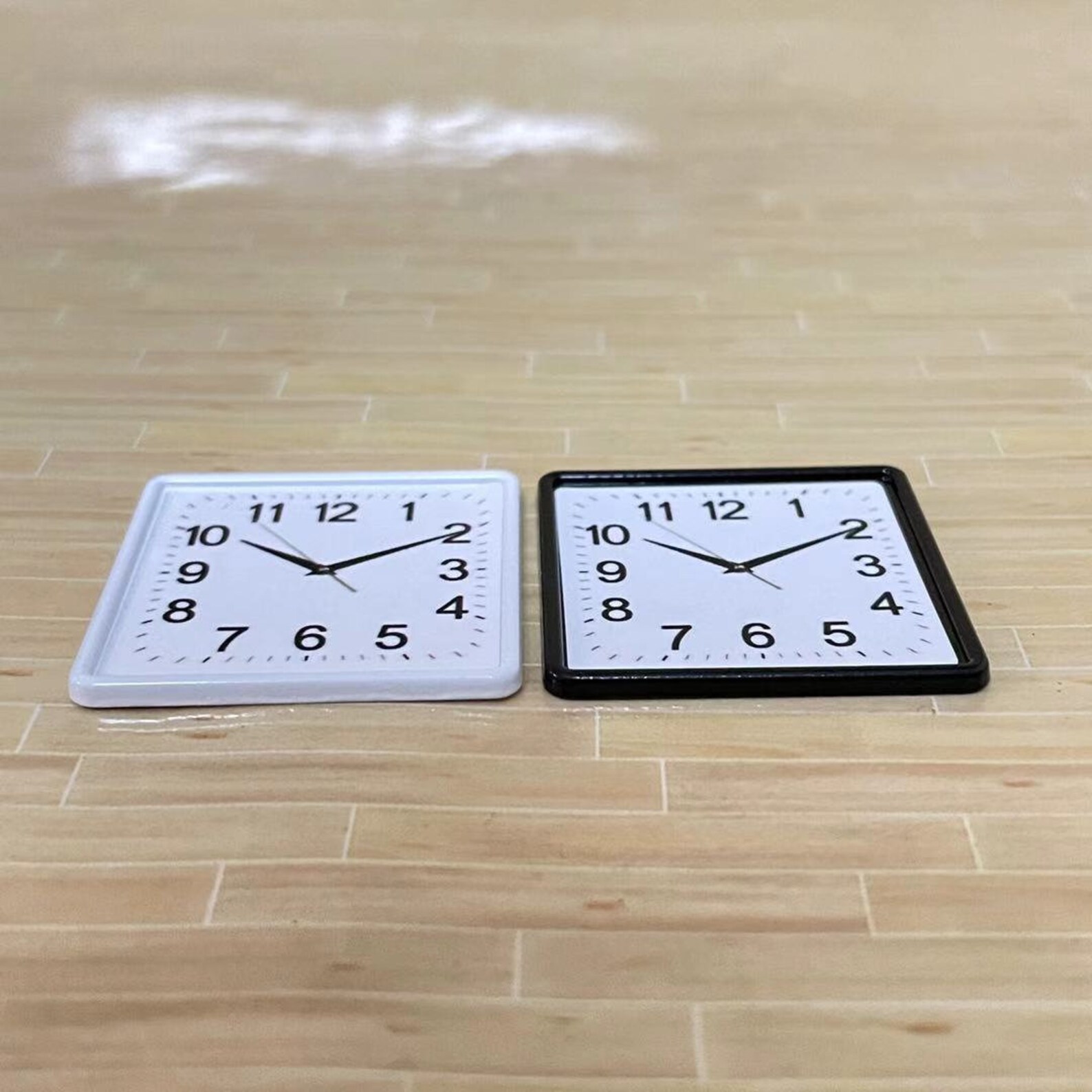 Dollhouse Wall Clock Miniature Modern Square Clock for Dolls | Etsy