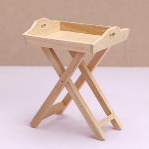1:12 Miniature Serving Tray Table Dollhouse Wooden Furniture Dolls ...