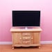 Dollhouse Miniature TV Mini Doll Television Mini Wall Hang Stand Flat ...