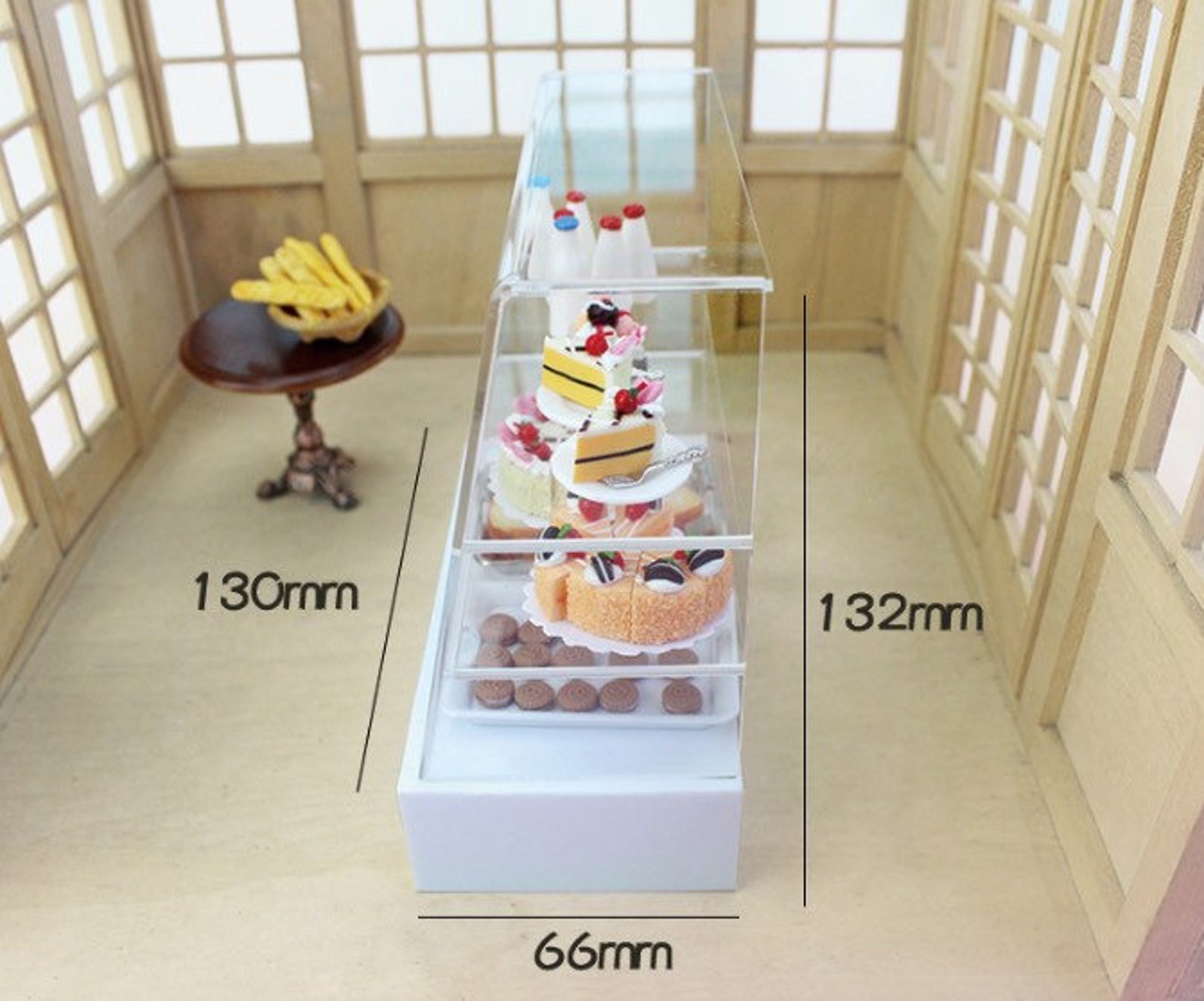Dollhouse Furniture Miniature Clear Acrylic Bakery Showcase Miniature ...