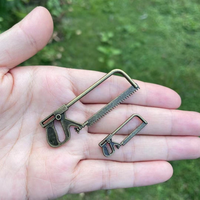 Miniature Hacksaw Dollhouse Tools Accessory Mini Metal Hand Saw for ...