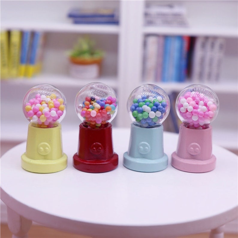 Dollhouse Miniature Gumball Machine Vending Gumball Machine Realistic ...