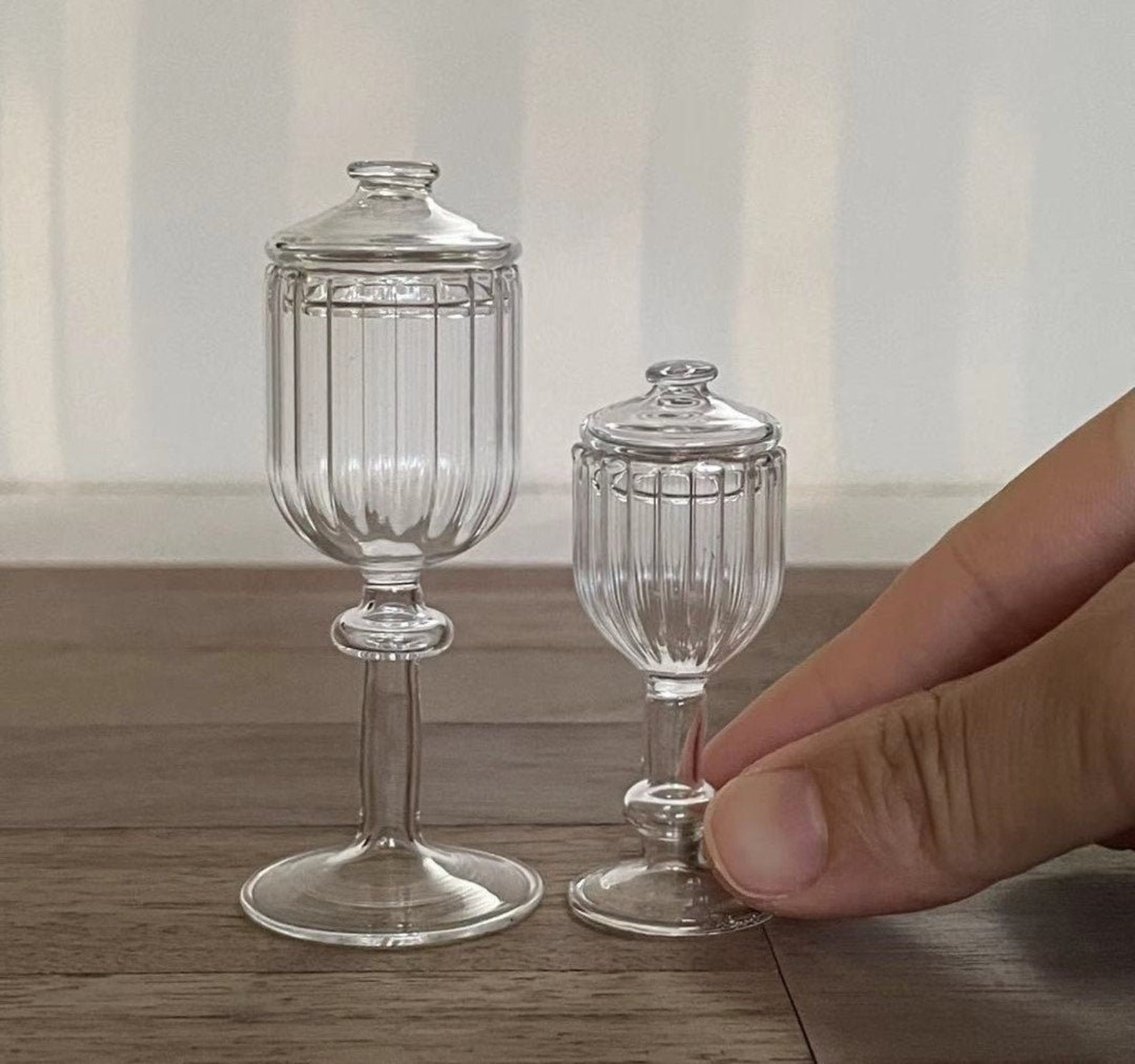 Dollhouse Real Glass Storage Jar Miniature Candy Jars Doll Wedding ...