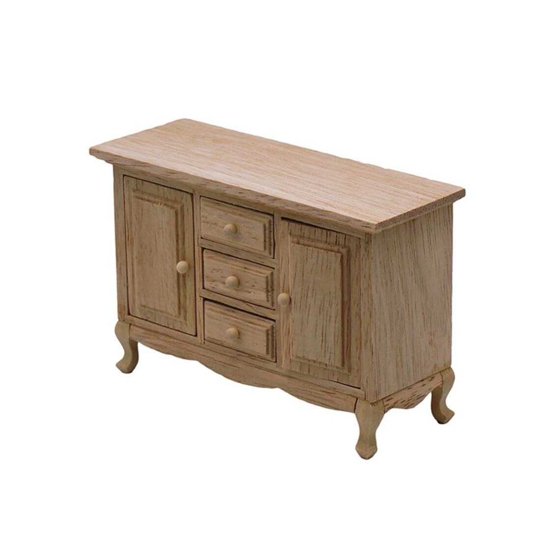 Dollhouse unpainted cabinet wooden miniature cabinet with | Etsy