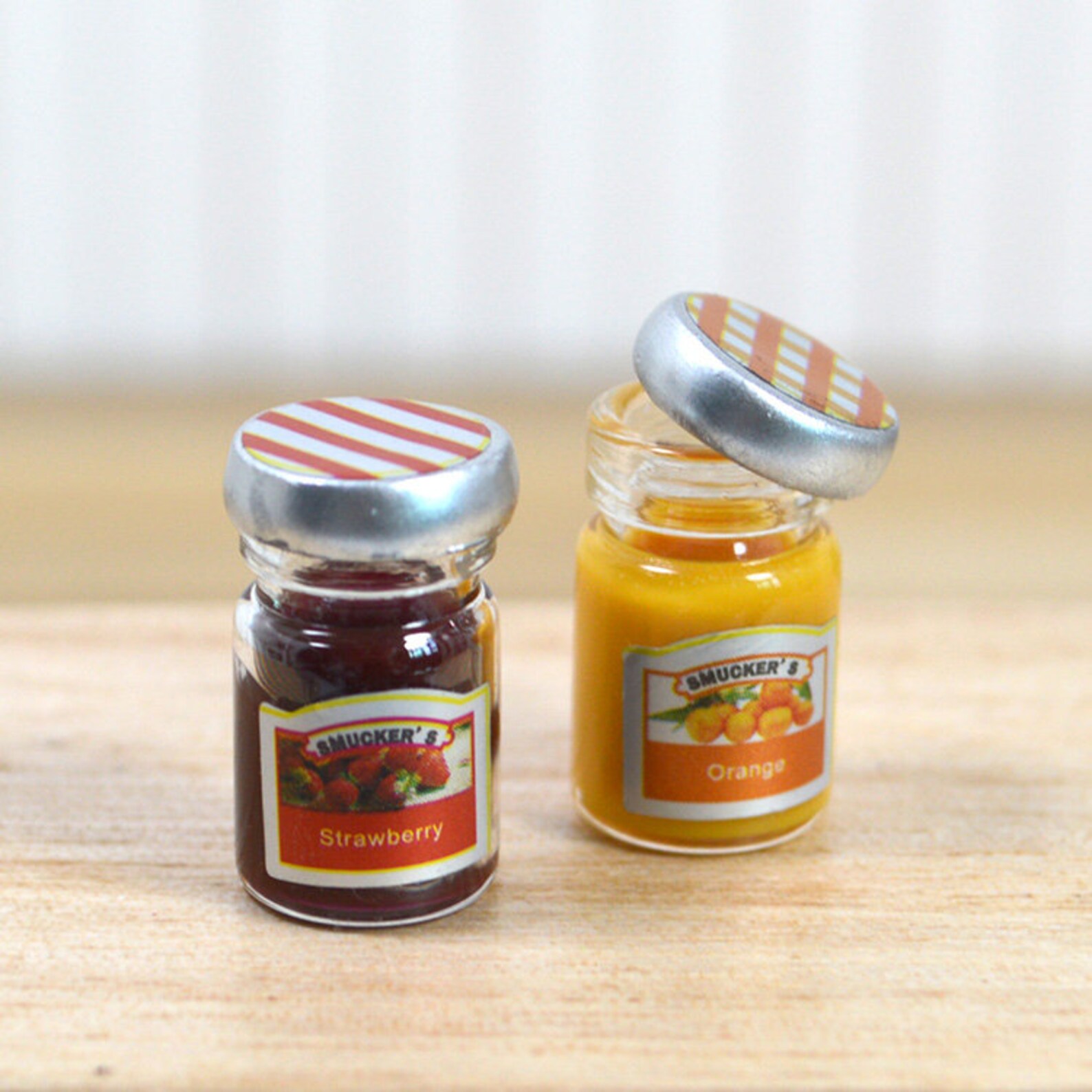 Dollhouse Miniature Fruit Jam 1/12 Scale Orange Strawberry Jam - Etsy ...