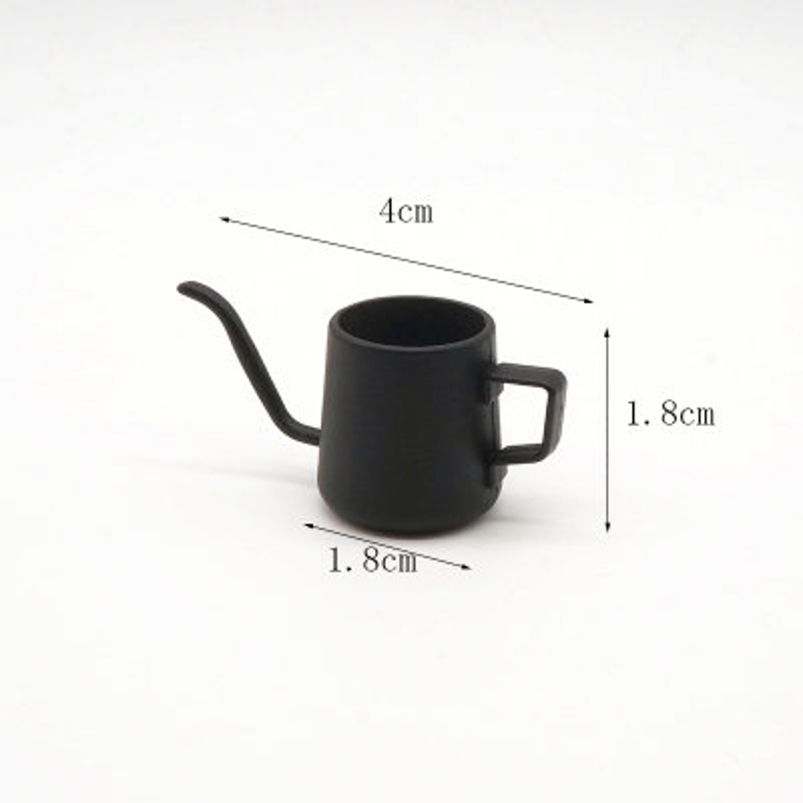 Dollhouse Miniature Metal Hand Punching Pot 1:12 Scale Fine Mouth Long ...