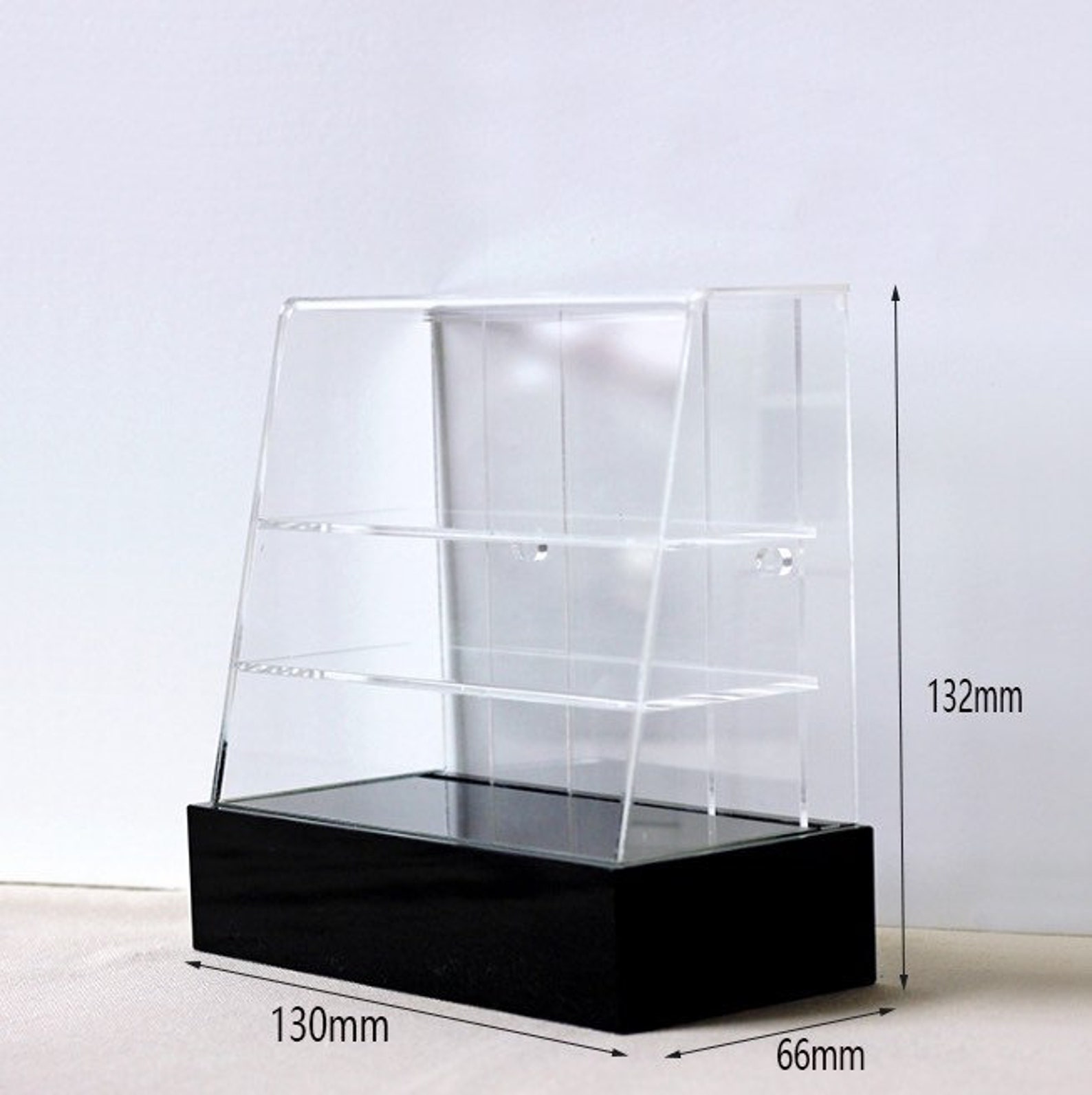 Miniature Cake Showcase Clear Acrylic and Black 1/12 Scale Bakery ...