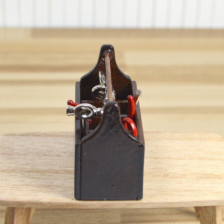 Miniature Wood Tool Box Collection Dollhouse Miniature Tool - Etsy