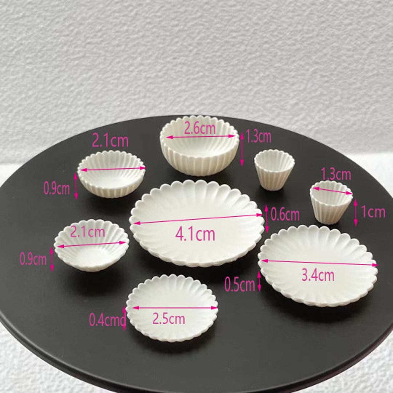 Miniature Plate Set Dollhouse Kitchen Dinnerware Set Mini | Etsy