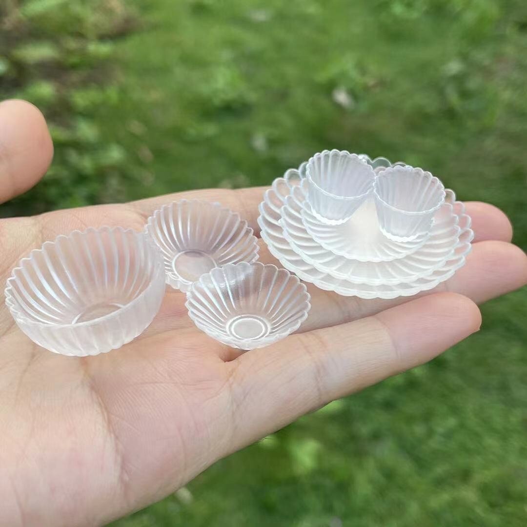Miniature Plate Set Dollhouse Kitchen Dinnerware Set Mini Bowl,dishes ...