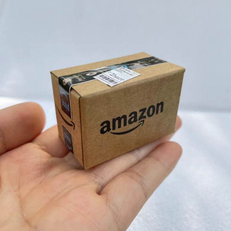 Miniature Dollhouse Amazon Shipping Box Miniature Delivery - Etsy