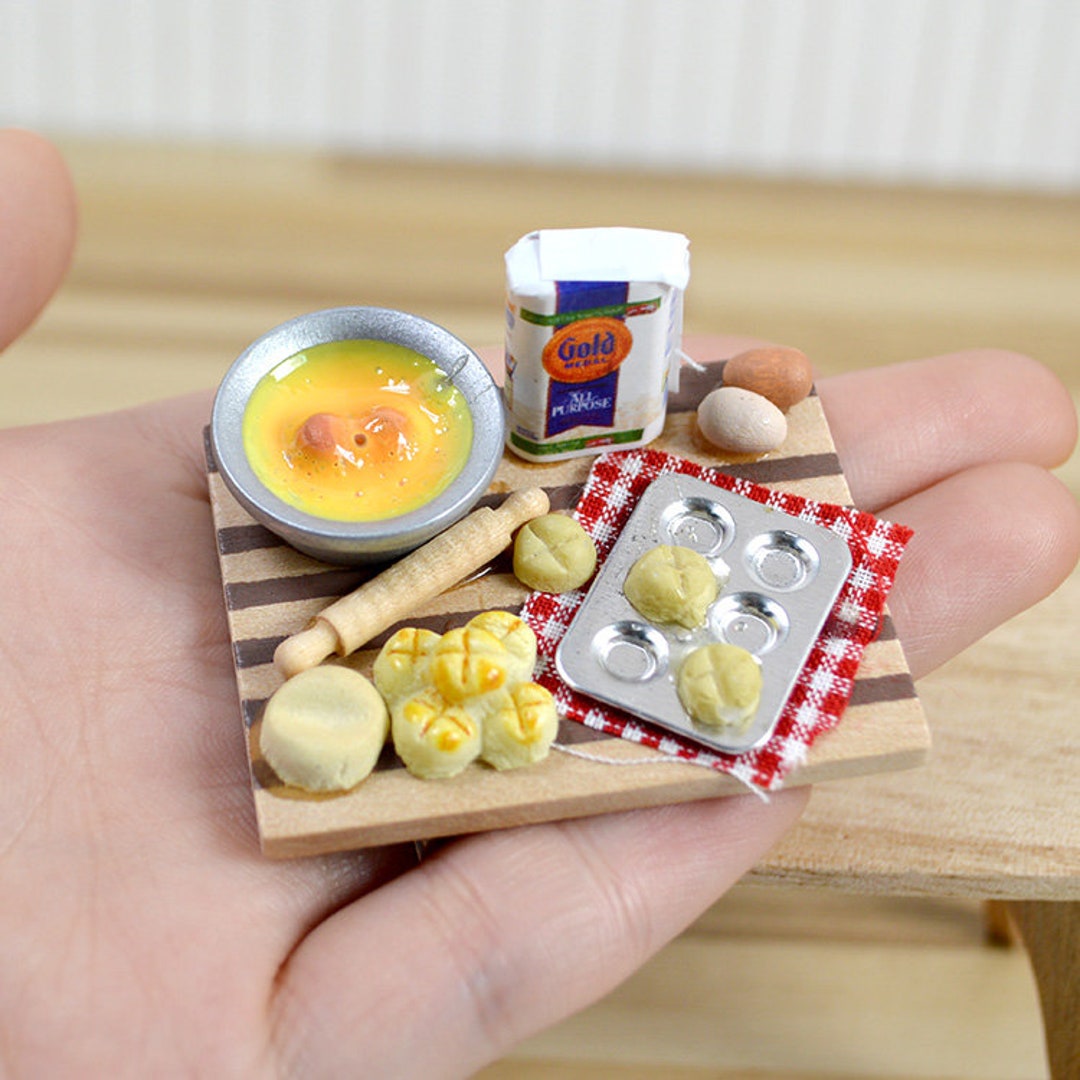 Dollhouse Bakery Cooking Set Miniature Kitchen Household Model Mini ...