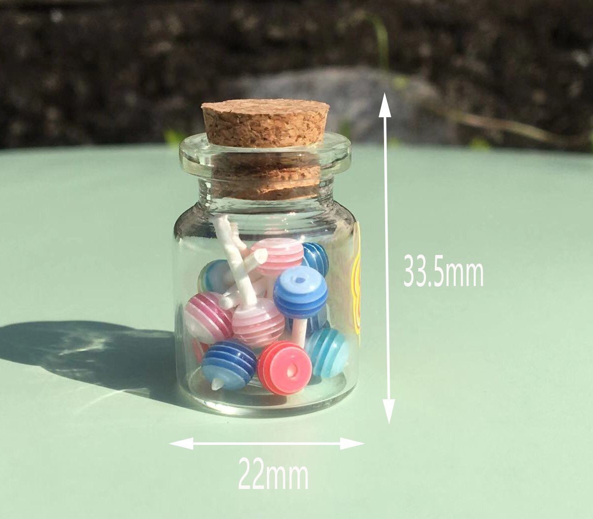 Miniature Glass Bottle Full of Colorful Lollipops 1/12 1/6 - Etsy