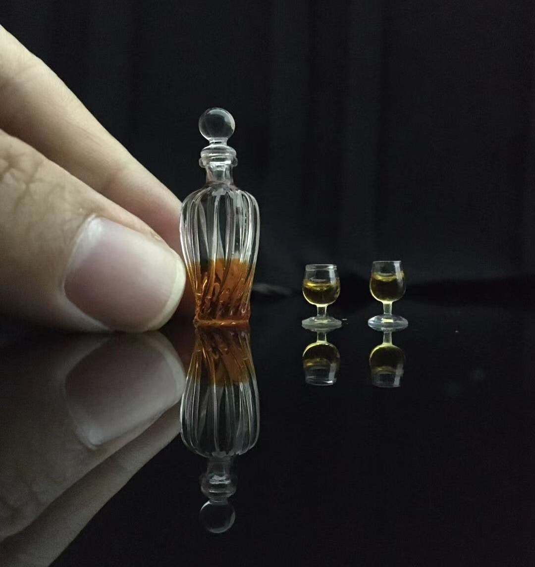 Miniature Whiskey Set Dollhouse Wine Bottles 1 12th Scale Miniature ...
