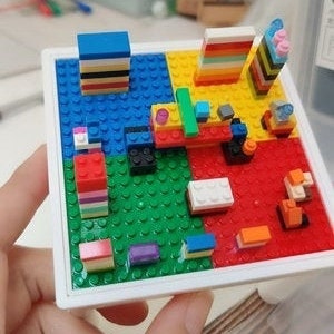 Miniature Building Block Table Dollhouse Multi Activity Table Set Mini ...