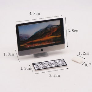 1:12th Scale Miniature Computer Dollhouse Decoration Accessories Mini ...