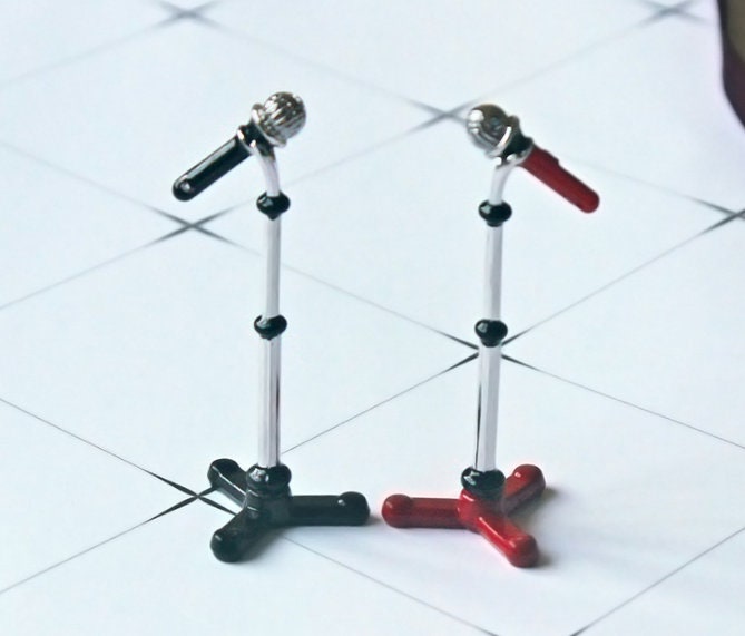 Dollhouse Miniature Microphone Dollhouse Music Instrument - Etsy