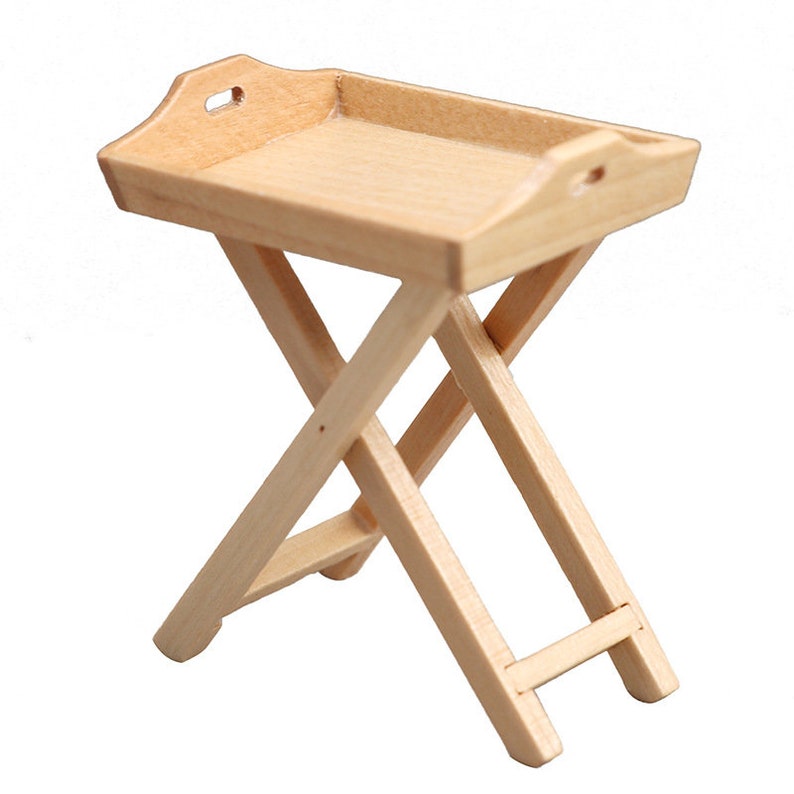 1:12 Miniature Serving Tray Table Dollhouse Wooden Furniture - Etsy